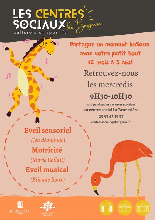 CAF - Partagez un moment ludique avec votre petit bout au centre social La Brunetière à Bergerac